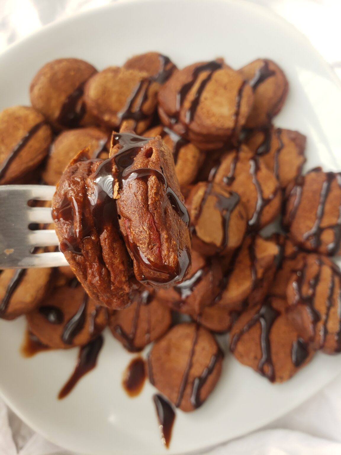 Mini panqueques rellenos de fresa - Dkarolina