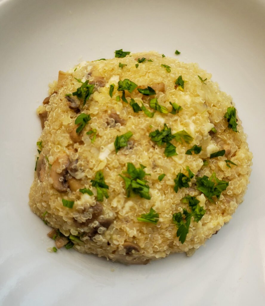 Risotto de quinoa con champiñones o quinotto - Dkarolina